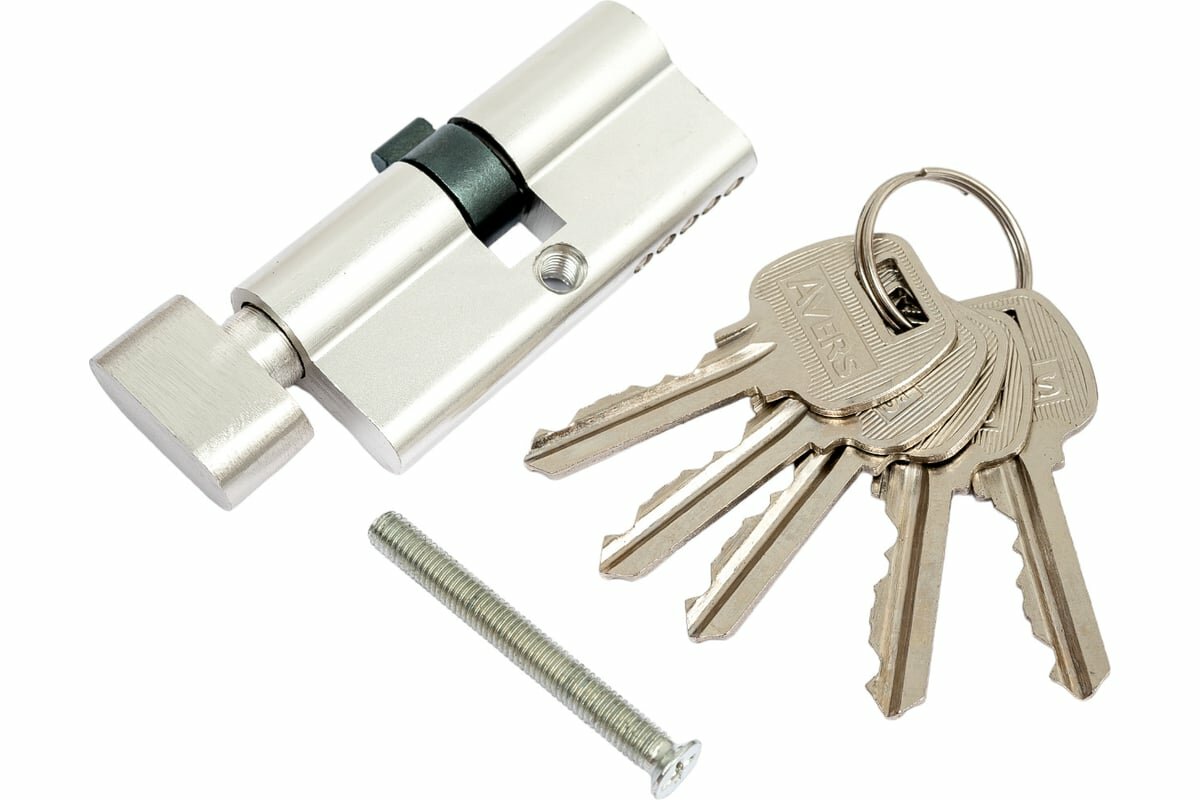 Avers LL-60-C-NI 00017867 цилиндровый механизм для дверей с никелированием и надежностью