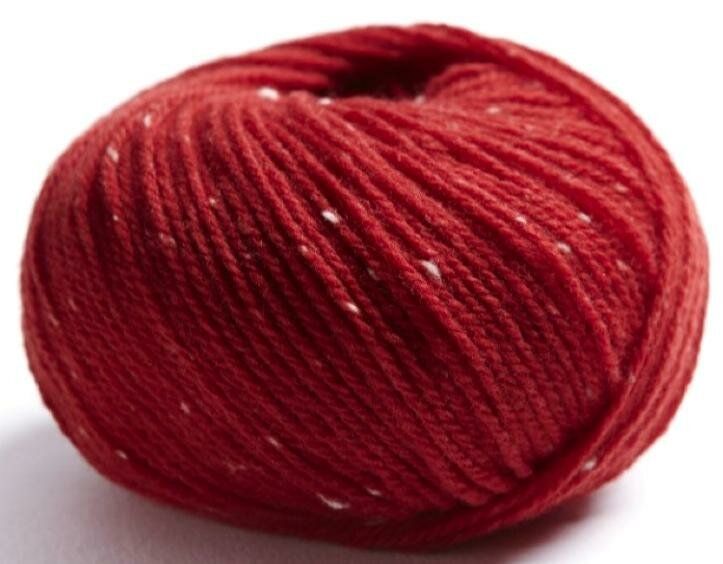Como Tweed /Комо Твид/ пряжа Lamana (100% шерсть мериноса сверхлегкая), 25г/120м (33 твид, karmin (кармин), красный)