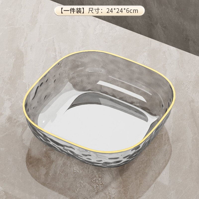 Серая тарелка для фруктов в дымчатом оттенке минималистичный дизайн для сервировки и оформления стола