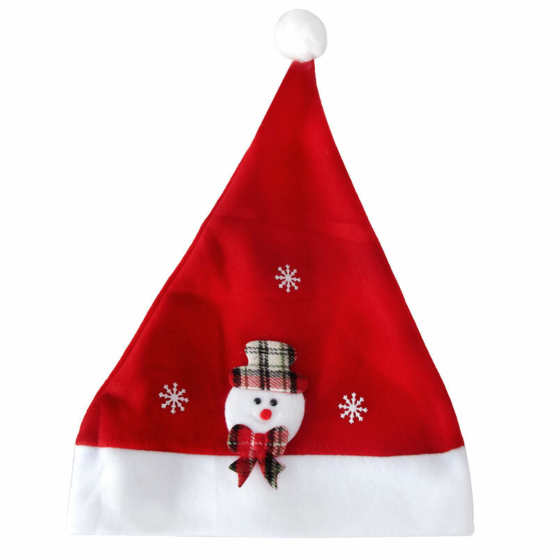 Карнавальный колпак Веселый праздник Новогодний, с дизайном, красный/белый