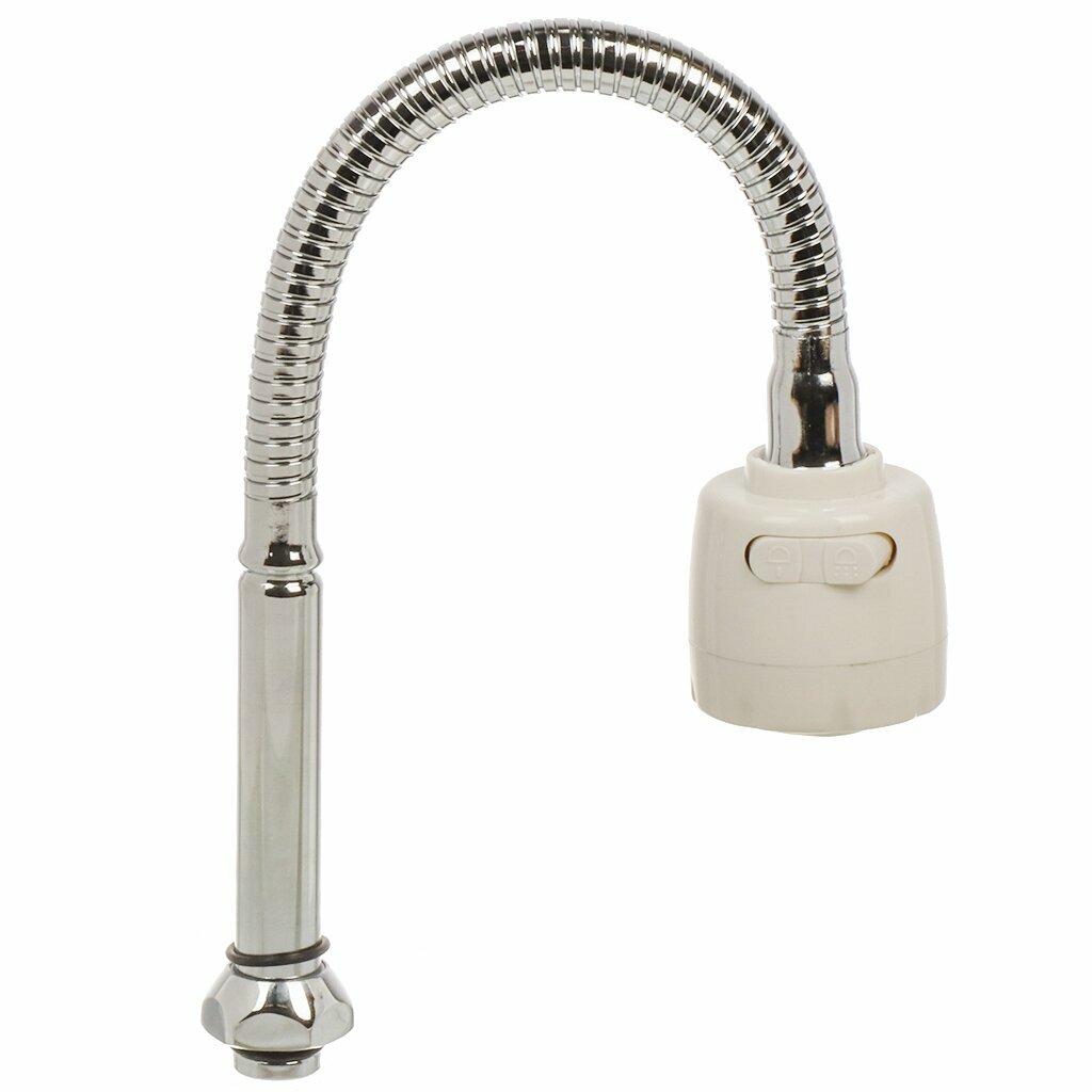 Гибкий излив для смесителя Potato P67-03, 2 режима, белый