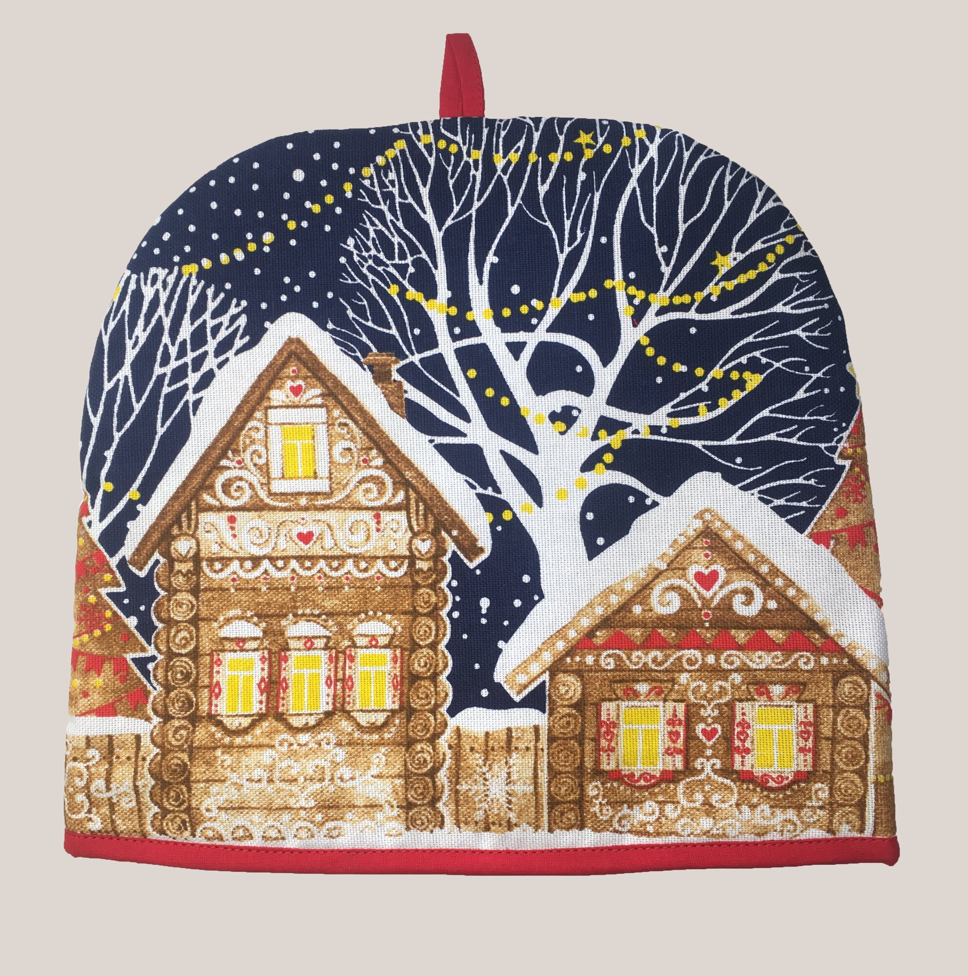 Грелка на чайник 30x28см Новогодняя коллекция Синий