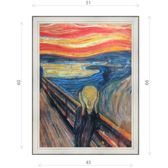 Картина Декор Депо Эдварда Мунка Крик Матовая бумага в раме без стекла 66х51 см