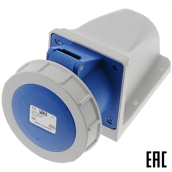 Розетка 1232-6 на поверхность 2Р+Е 32А 250В IP67 без сальника М25 (PCE )