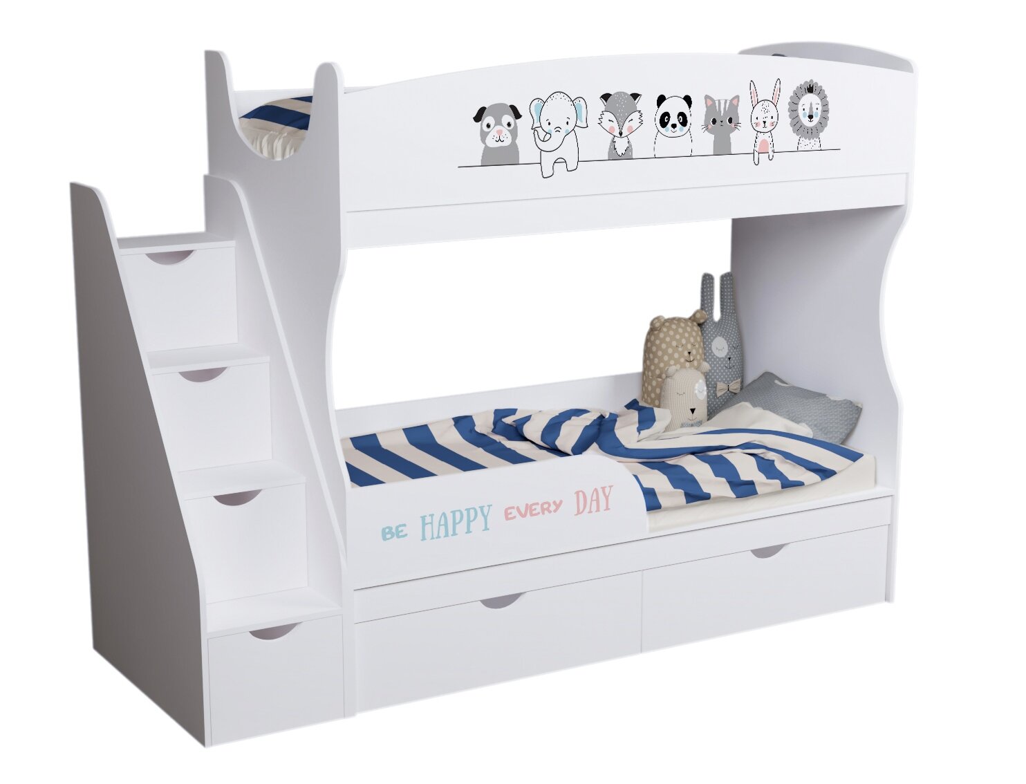 Двухъярусная кровать Хэппи 180х80