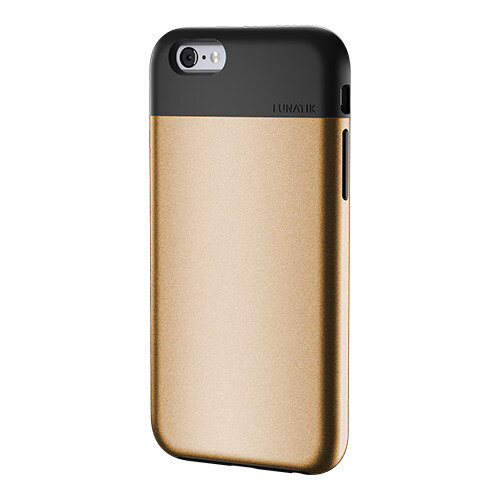 Чехол LunaTik FLAK, для iPhone 6/6S Black/Gold, ударопрочный, пластик