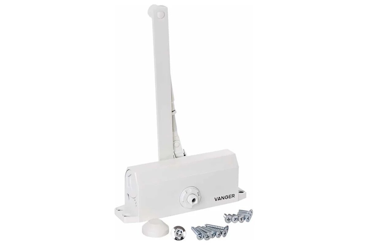 Vanger Дверной доводчик DC-65-W 22831 для плавного закрывания дверей, крепление