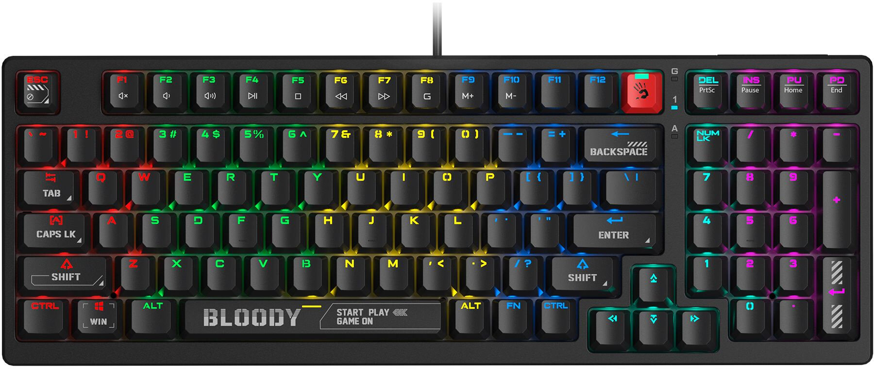 A4Tech Bloody S98 механическая черный USB for gamer LED (S98 BLACK)