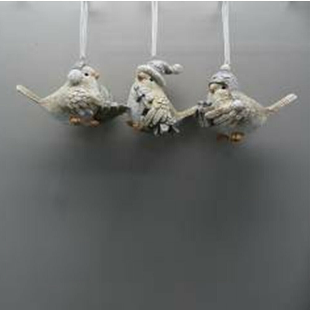 Фигурка декоративная "Птичка", L7 W8 H8 см, 3в.