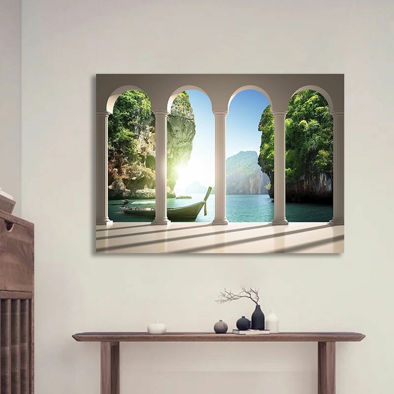 Картина ВсеКартины. тут "Окно с видом", 20x30 см, на подрамнике