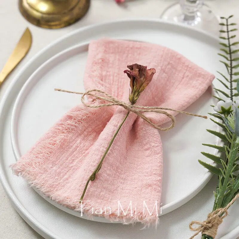 Хлопковые салфетки SUMMERTREE бежевого цвета Розовый, Light pink