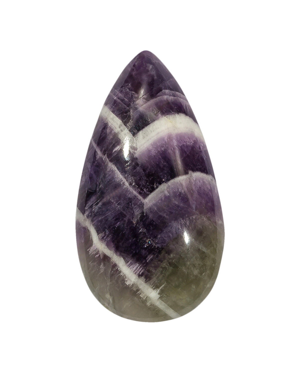 Кабошон из минерала Аметист, натуральный камень, размер: 41х22х6 мм.