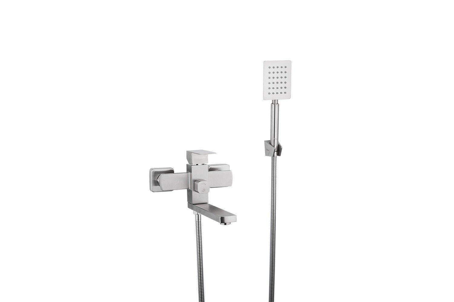 Смеситель для ванны FRAP F32802 нос 25см нержавеющая сталь d35