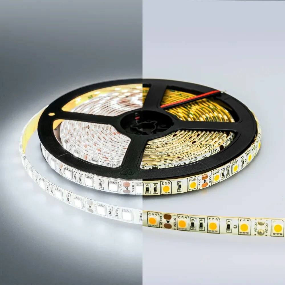 Eleganz Светодиодная лента LUX 5050 60 LED (14.4W/M) 12V холодная 6000К IP20