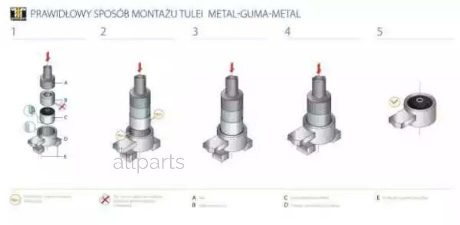 TEDGUM 00410377 Сайлентблок задней оси MERCEDES-BENZ: 190 W201 82-93, C-CLASS W202 93-00, A124 91-93, CLK C208 97-02, CLK C209 02-
