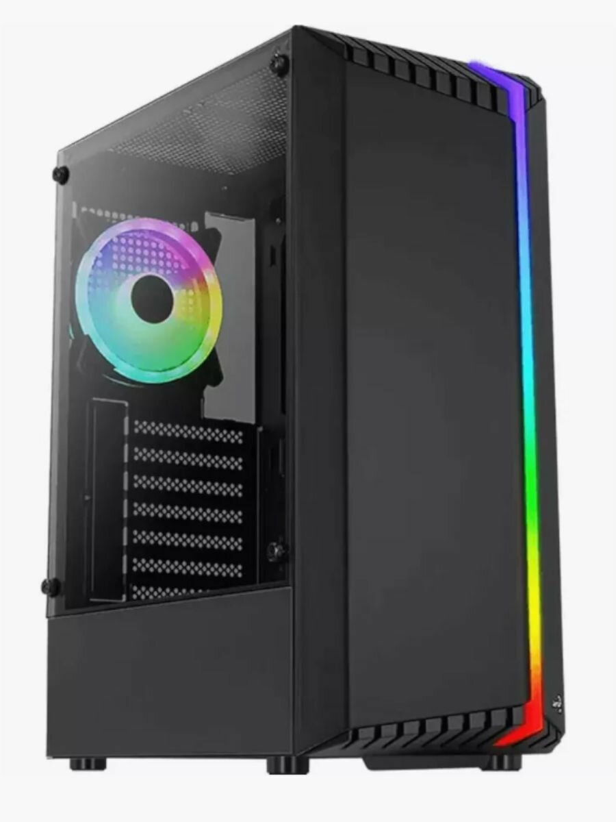 Корпус AeroCool Bionic-G-BK-v2, ATX, Midi-Tower, черный, без блока питания