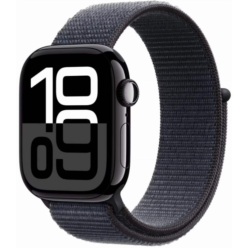 Apple Watch Series 10 46 мм, Aluminium Case GPS, Sport Loop, Black