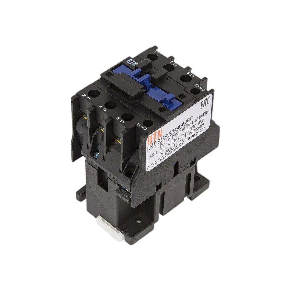 Пускатель ВТМ (S) ПМЕ-211-25А-110АС-(1з)-УХЛ4-В-EURO ВТМ00058579