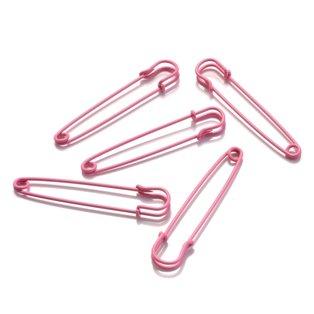 Большие металлические булавки 5 шт. Розовый, 40x13mm, 3
