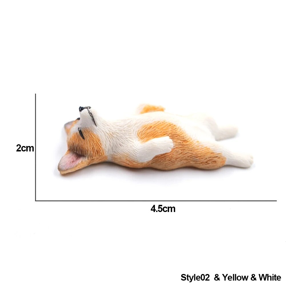 Милая мини-кукла из смолы, автомобильное украшение для интерьера, приборная панель, игрушки для собак, аксессуары, корги, украшение, изысканный подарок для щенка, украшения Style02