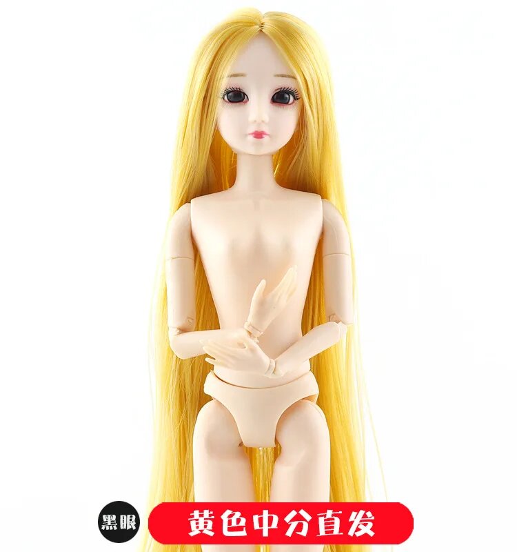 Fradoo 30 см пластиковые куклы для девочек 14+ YellowHair Black Eye