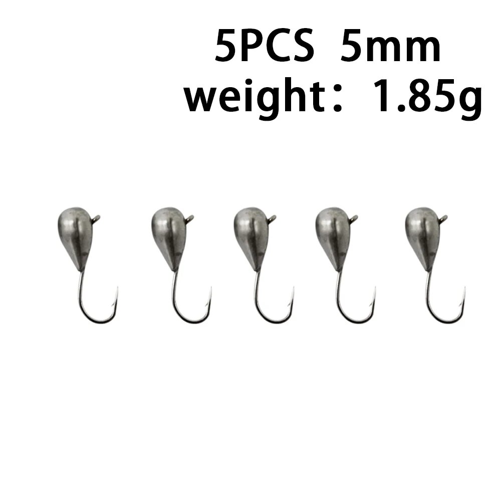 Вольфрамовые крючки Hayabusa для зимней рыбалки 5.0mm 5PCS