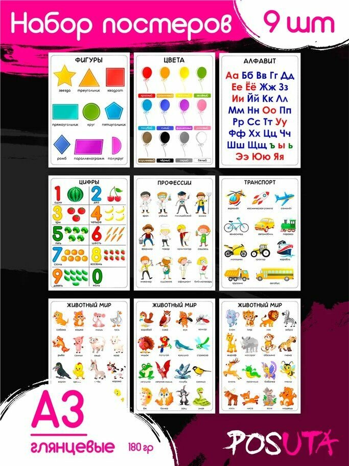 Обучающие плакаты для детей