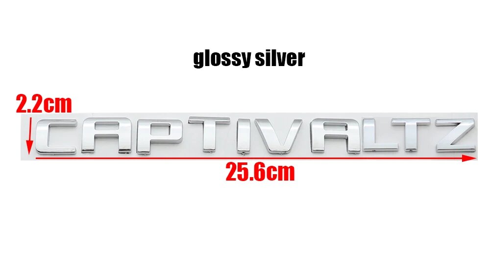 1 шт. 3D ABS CAPTIVA LT LS LTZ Автомобильная буква логотип наклейка задний бампер значок Автомобильный задний багажник эмблема Стайлинг Аксессуары XFL silver CAPTIVA LTZ