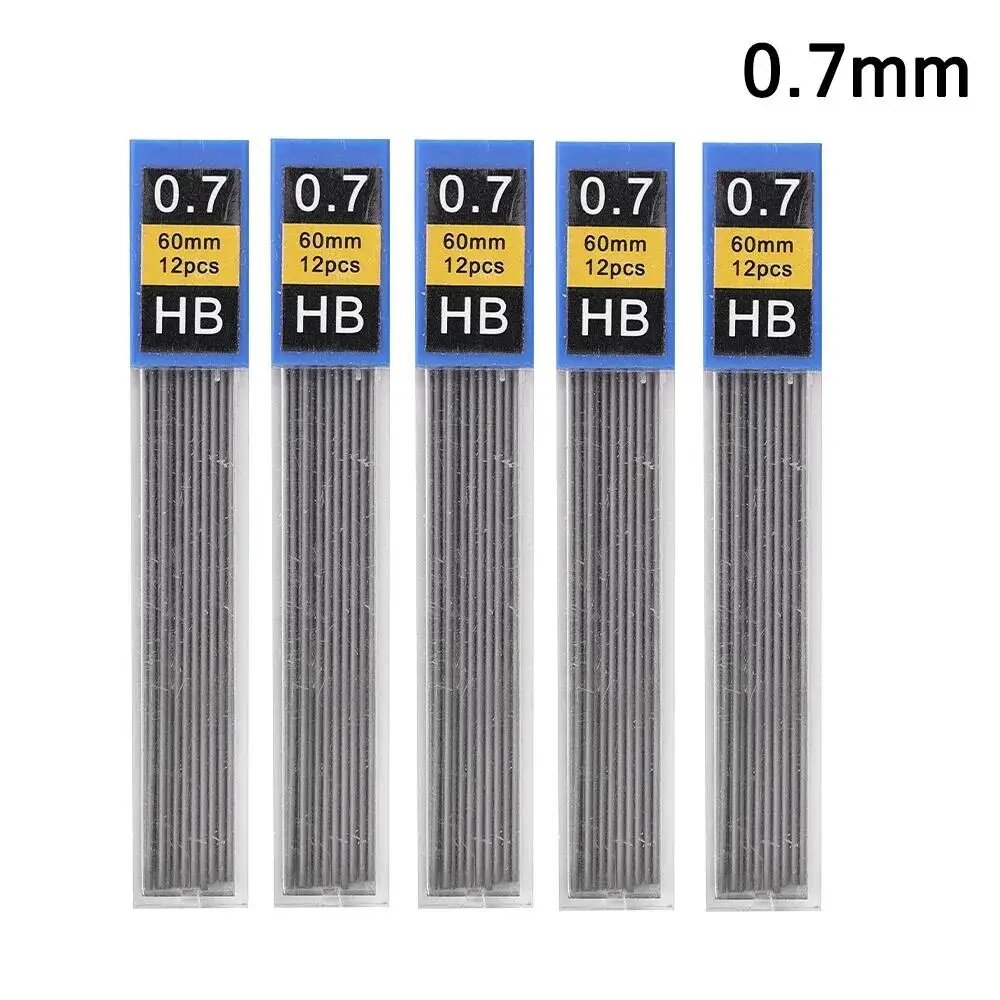 Механические карандаши 0.3-2.0 мм, металлический корпус 5 Boxs 0.7mm Leads