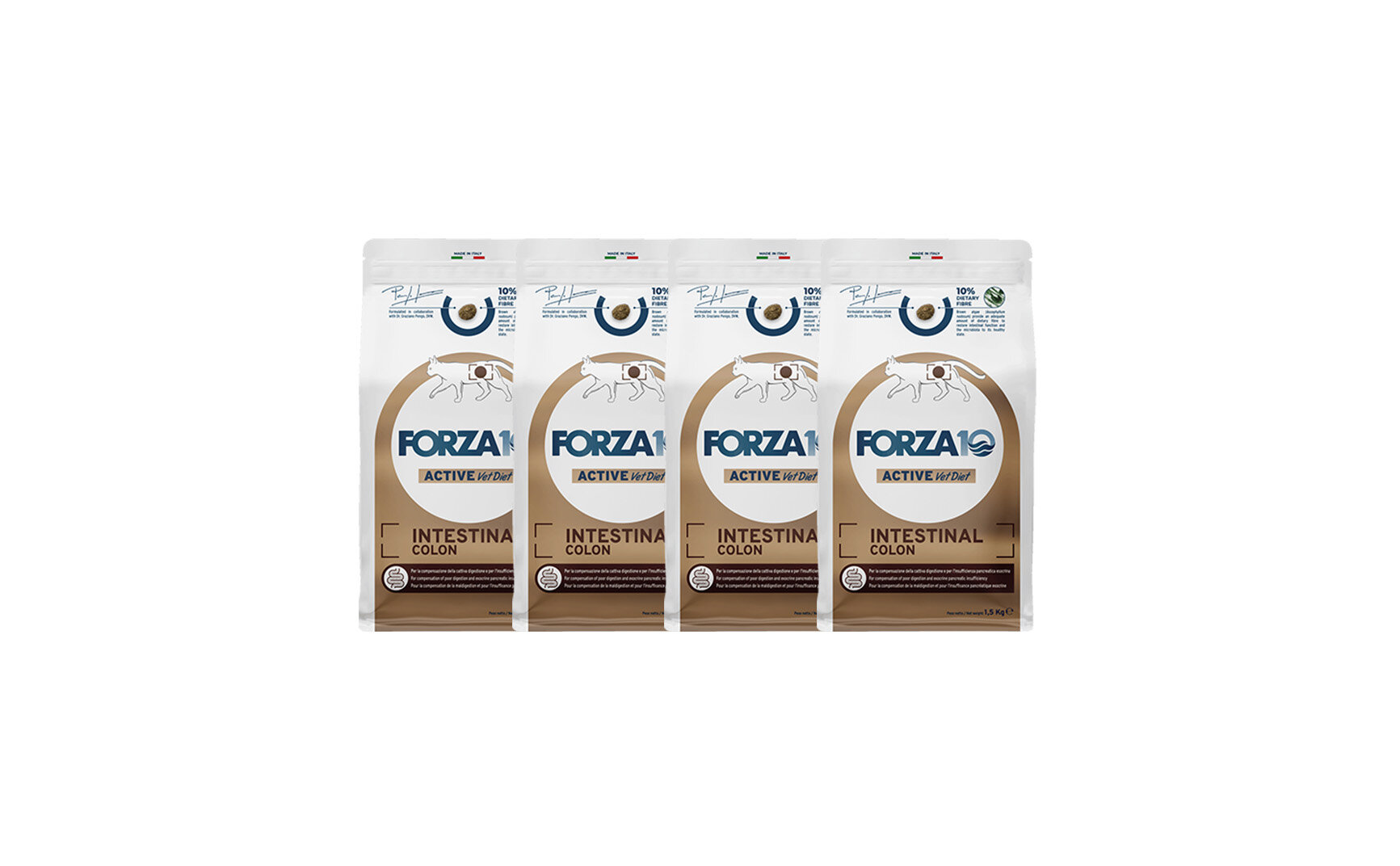 Forza10 Active Vet Diet Intestinal Colon Cat сухой корм для кошек при хронических колитах - 1,5 кг х 4 шт.
