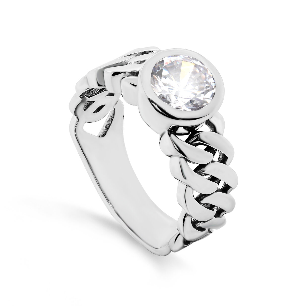 Кольцо, серебро, 925 проба, фианит