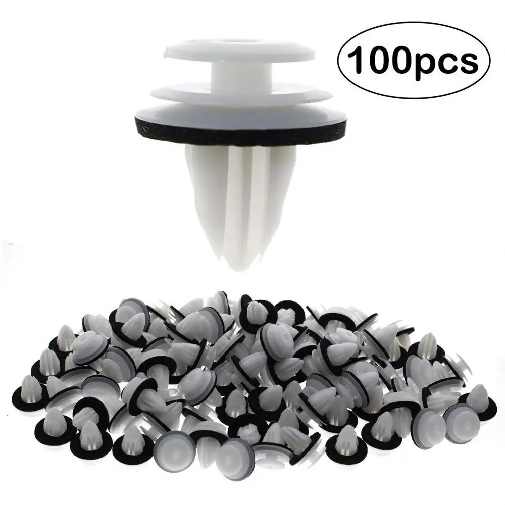 100 Шт. Пластиковых Креплений Для Автомобильных Дверных Бамперов 10 Мм, Универсальные Зажимы Для Зеркал Заднего Вида