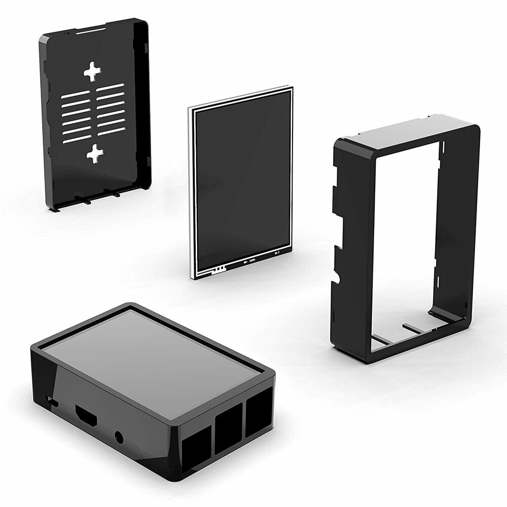 Новый 3,5-дюймовый ЖК-дисплей с Сенсорным Экраном и Чехлом Для Raspberry Pi 3B +/3B