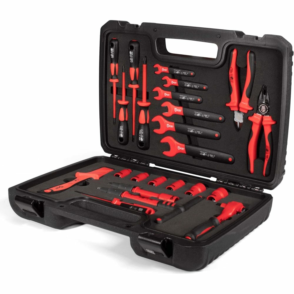 Набор изолированного инструмента КВТ НИИ-11 65186, Состоит из 23 предметов