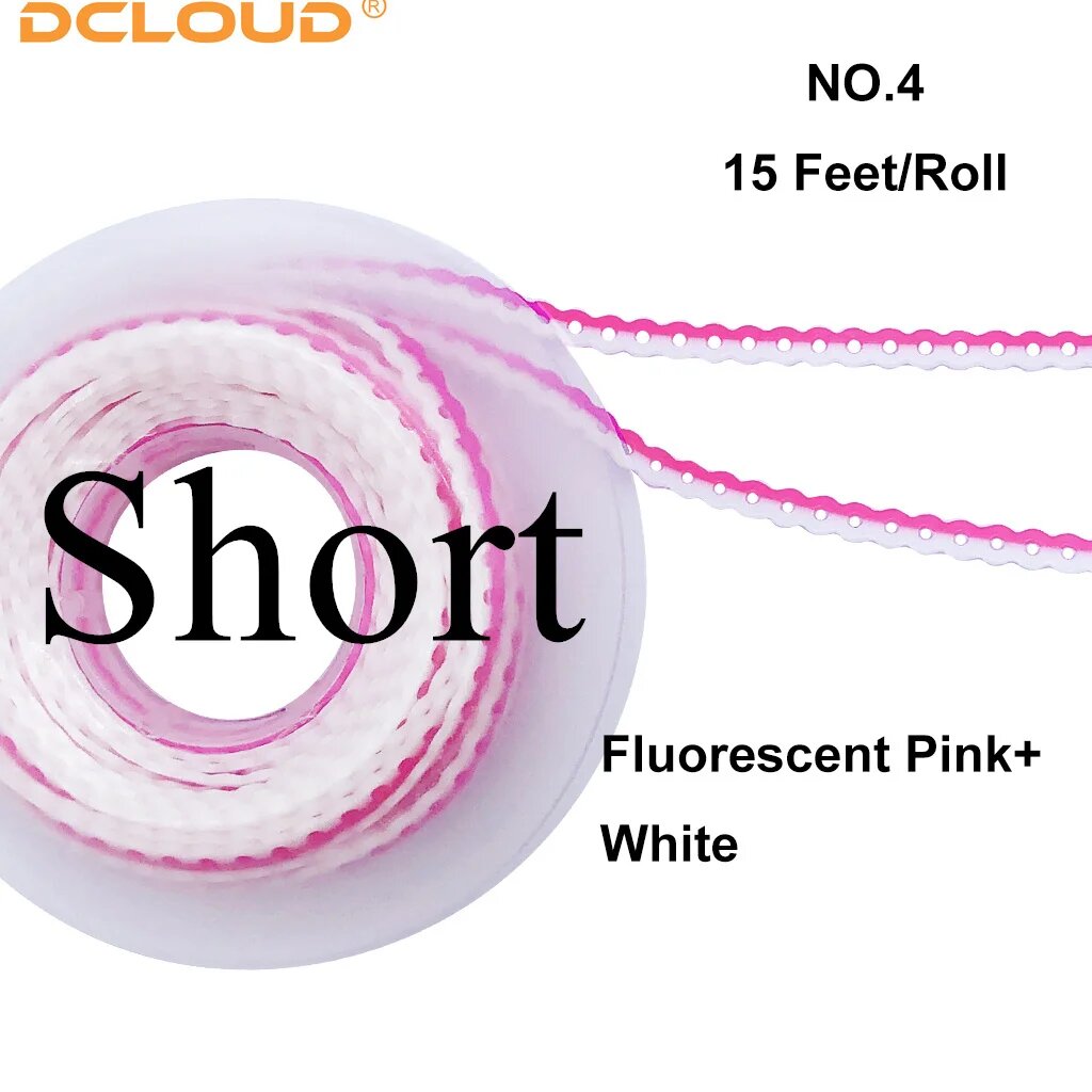 Эластичная цепь для брекетов DCLOUD, NO.4 Short, 4,57 м