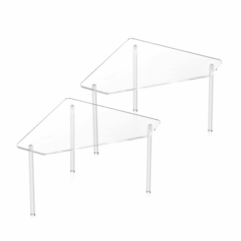 Набор из 2 частей, акриловый угловой стеллаж для хранения в ванной комнате, витрина