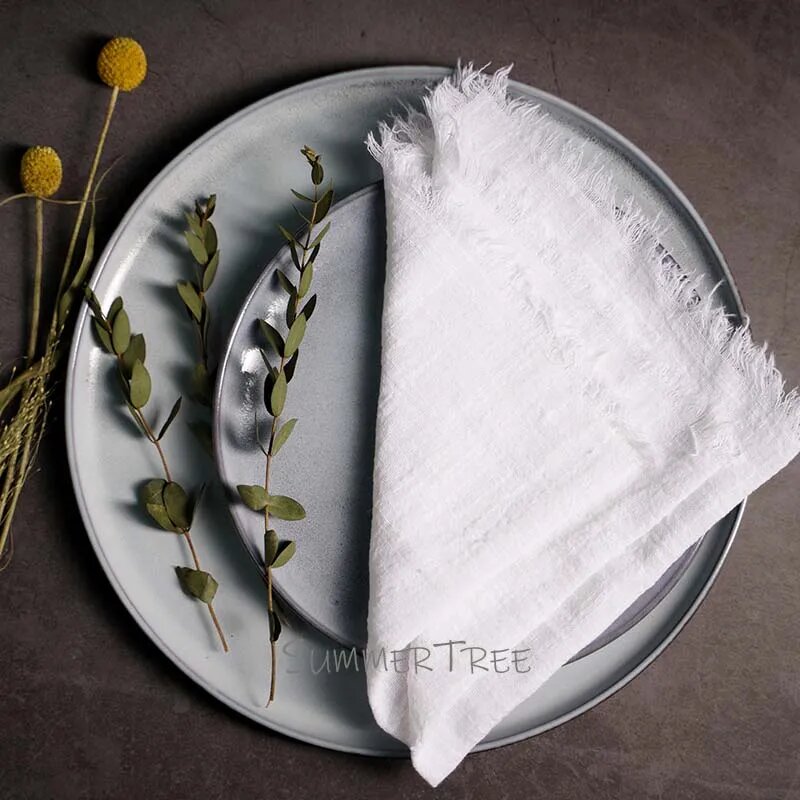 Салфетки SUMMERTREE хлопковые 41x41 см набор из 10 штук Белый, белый