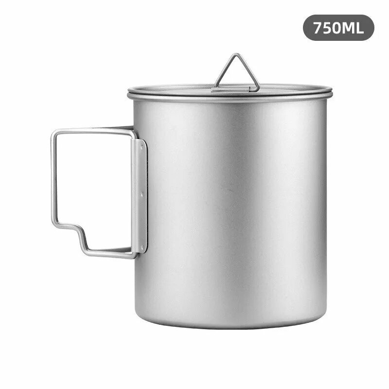 Портативная титановая чашка 300/450/750 мл 750ml