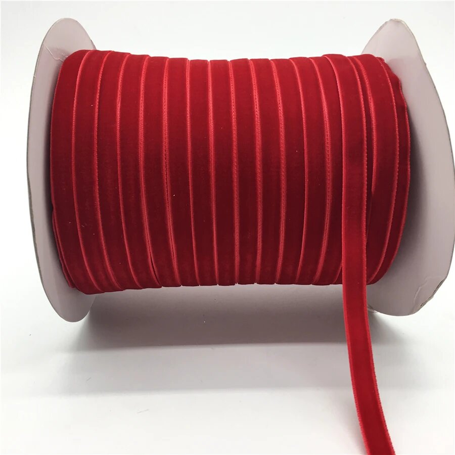 Бархатная лента RYFDBMauve 5 ярдов Красный, Red