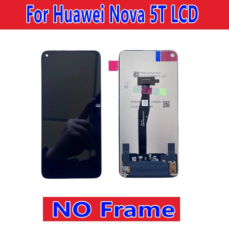 Для Huawei Nova 5T Экран в сборе Nova5T ЖК-дисплей YAL-L21 YAL-L61A YAL-L71A Сенсорный ЖК-дисплей с внутренним экраном рамки No Frame