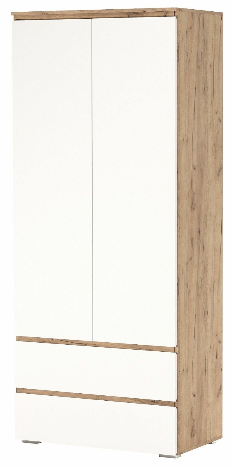 Гретта Шкаф 2С2Я Крафт золотой-Белый + гретта Полки для шкафа 2С2Я Крафт золотой (Памир)