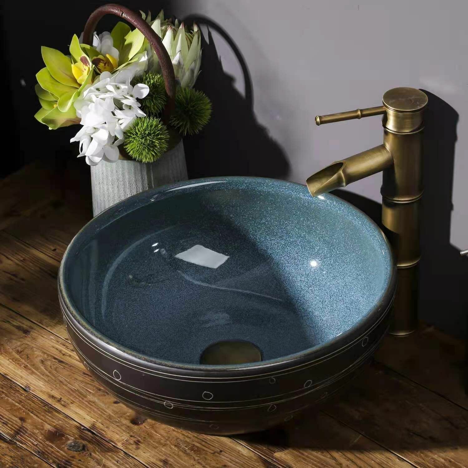 Раковина, Керамические материалы , подходящие для дома, гостиницы и т. д/ винтажная