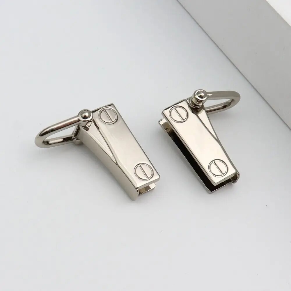 1 пара металлических боковых зажимов для трансформации сумки, съемные подвесные цепочки «сделай сам», кнопка, не выцветает, зажим для разъема сумки 2.9x0.4cm-3