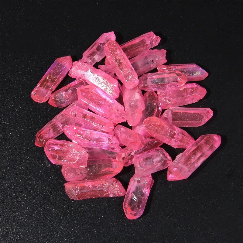 Розовые кварцевые кристаллы, 10 шт, NO.8 Pink
