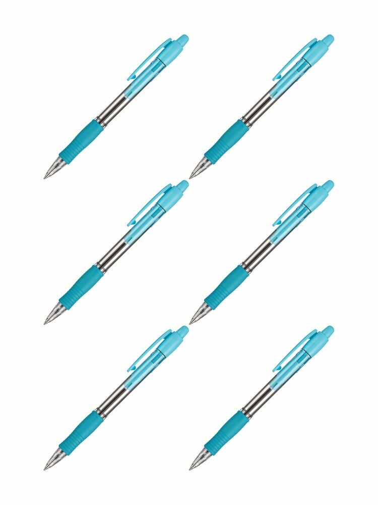 Pilot Ручка шариковая автоматическая SuperGrip синяя 0,22 мм, 6 шт