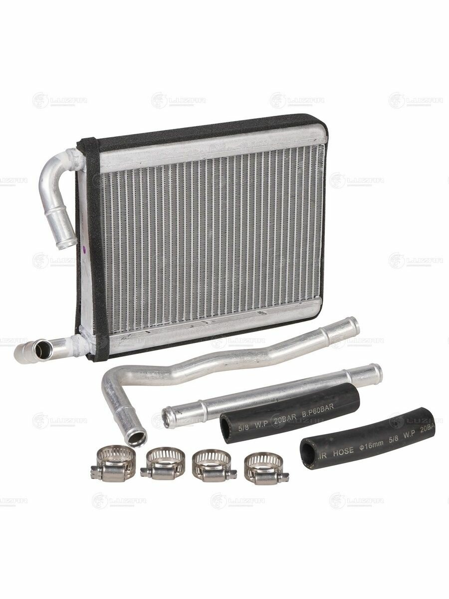 Радиатор отопителя Luzar LRH3014, для BYD F3/F3R, алюминий, серый