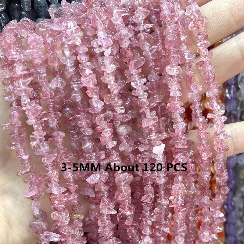 Бусины из клубничного кварца SYSRXLR Розовый, 3-5MM About 120 PCS