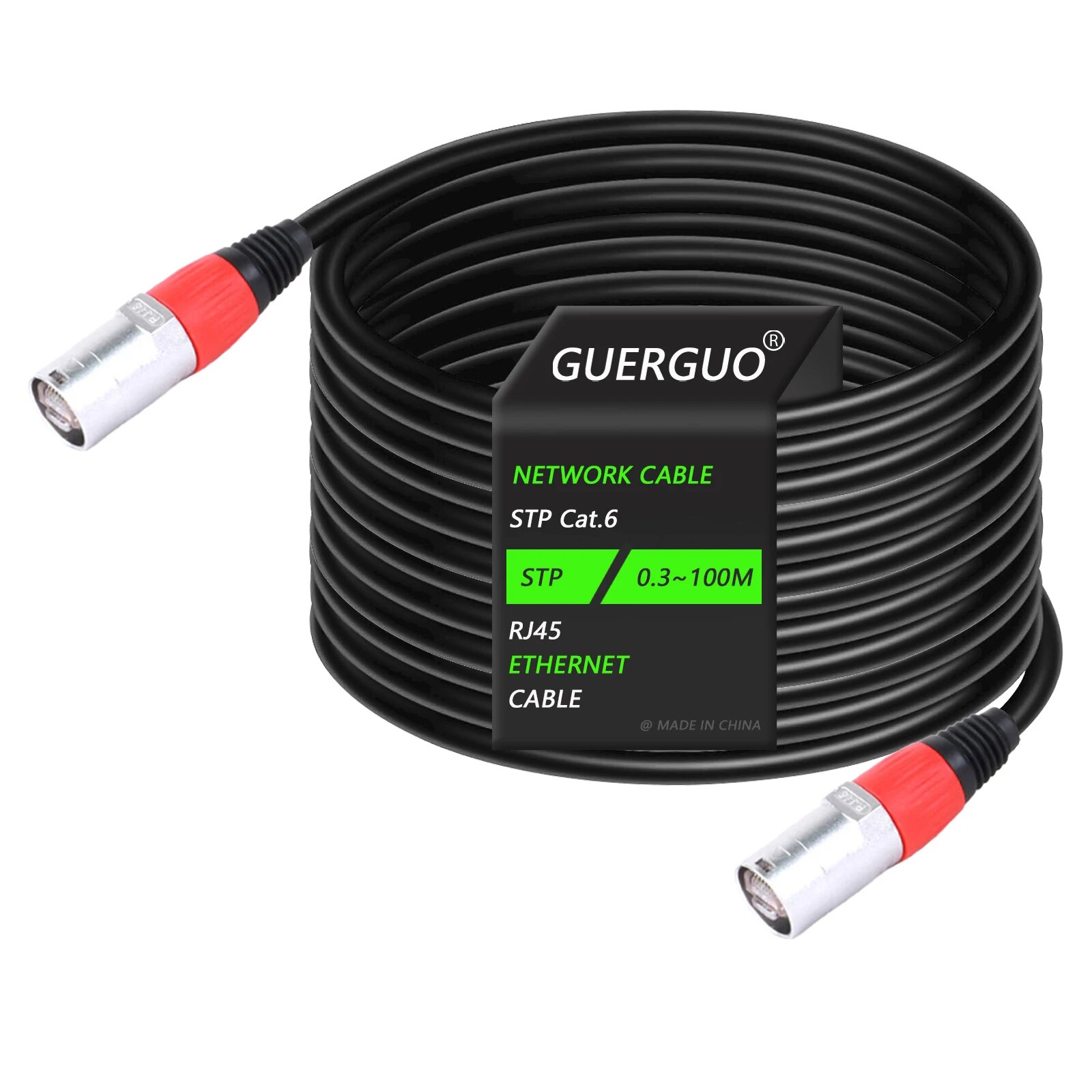 Экранированный Ethernet кабель RJ45 CAT6 CAT6-STP-INDOOR, Red, 30M