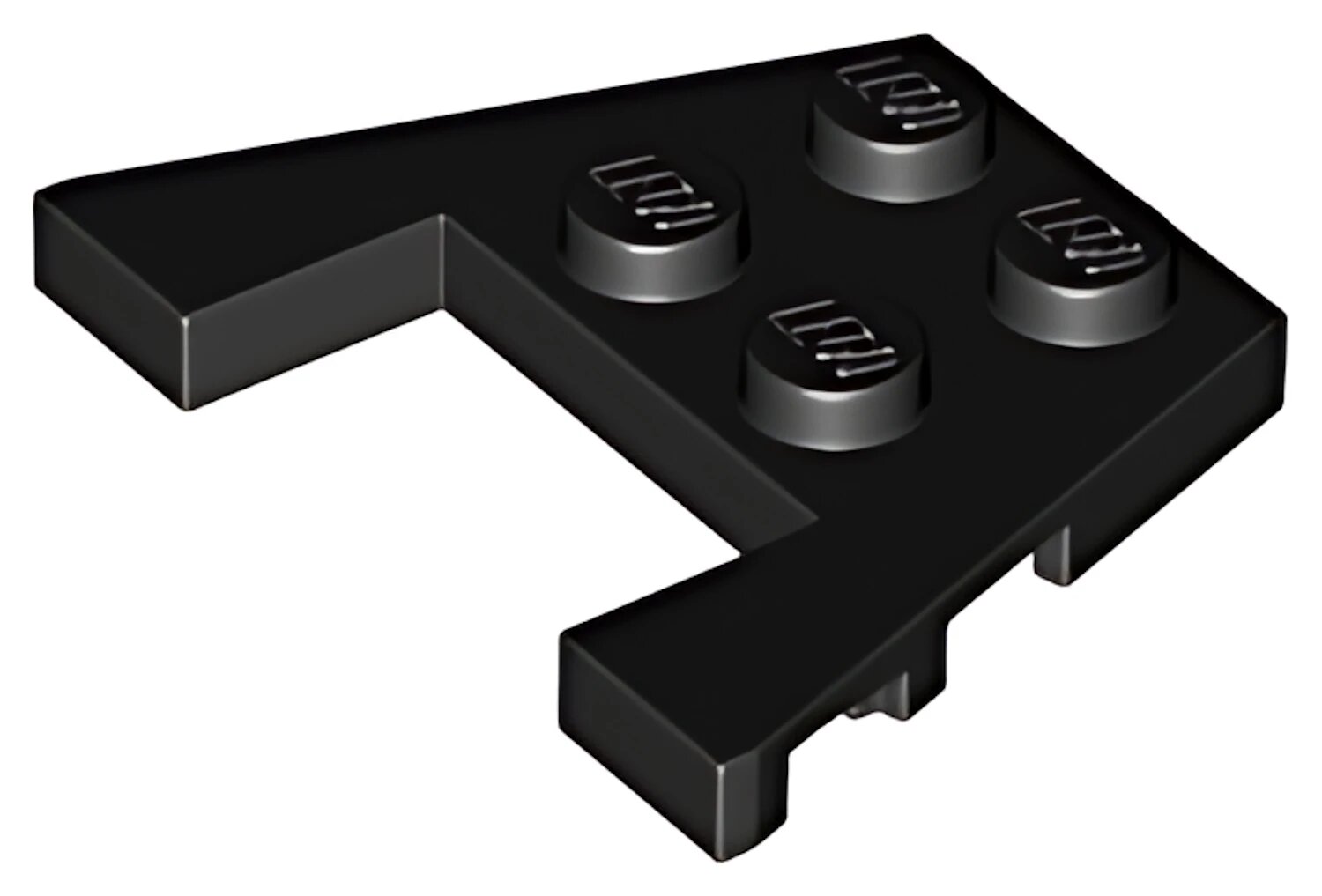 Деталь LEGO Клиновидная пластина Lego Wedge, Plate 3 x 4 with Stud Notches 48183 (28842, 90194) Black U