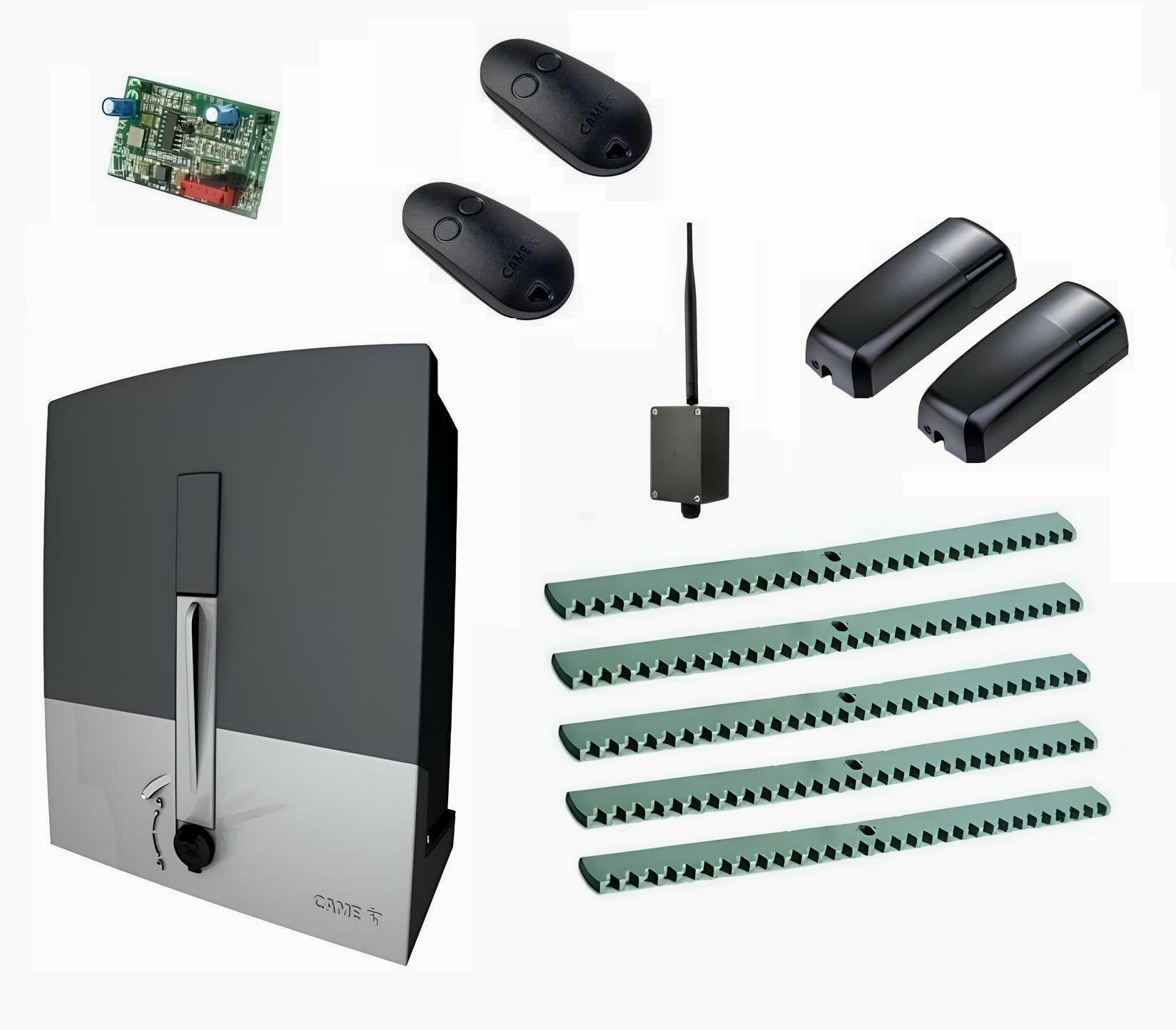 Автоматика для откатных ворот BXL04AGS KIT5-FK-BT, комплект: привод, радиоприемник, 2 пульта, фотоэлементы, 5 реек, Bluetooth-модуль